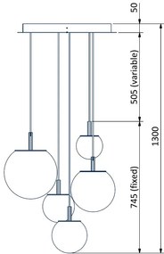 Brokis Designové závěsné svítidlo Sfera PC1170, Ø30cm Povrch Montury: kov - černý matný komaxit (CCS846), Barva el. vedení: textilní kabel - černý (CECL519), Baldachýn: kov - černý matný komaxit (CCSC619)
