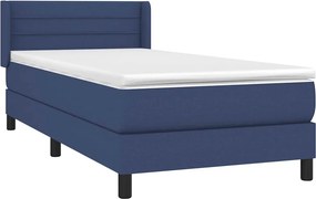 Box spring postel s matrací modrá 80x200 cm textil 3129751