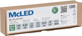 LED napájecí zdroj McLED 24VDC 6,25A 150W ML-732.107.39.1