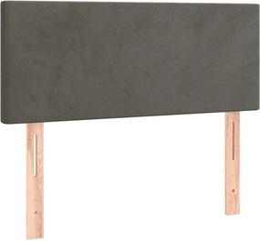 Box spring postel s matrací tmavě šedá 80 x 200 cm samet 3130806