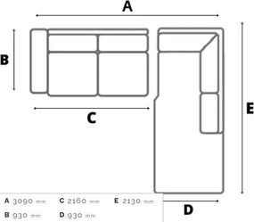 Modulová sedací souprava PIXEL - roh + taburet, levá, tm. šedá (Python 66 graphite)