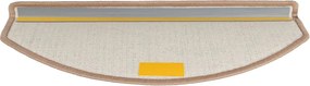 Schodové rohože 30 ks 65 x 24 x 4 cm světle hnědé, půlkulaté, velké 3365751