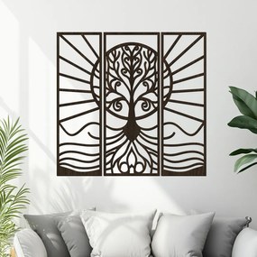 dřevo života Dřevěný strom RANNÍ PAPRSKY Zvolte rozměr (cm): 95x92, Zvolte barvu dekoru: Wenge
