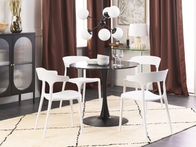 Sada 4 jídelních židlí bílé GUBBIO Beliani