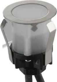 FAN LED-RIDER-R6 Sada 6 zápustných venkovních svítidel LED RIDER DC 12 V nikl 6x0,6 W 360 lm 4000 K IP67 3x3,7 cm - FANEUROPE