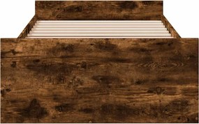 Rám postele se zásuvkami kouřový dub 75x190 cm kompozitní dřevo 3280353