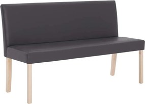 Lavice 139,5 cm šedá umělá kůže 281332