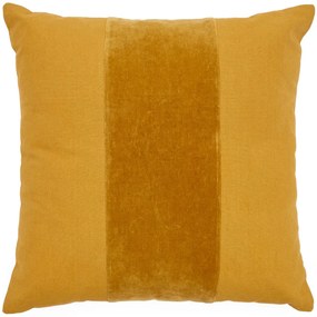 OnaDnes -20% Hořčicově žlutý bavlněný povlak na polštář Kave Home Zaira 45 x 45 cm