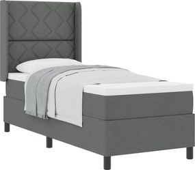 Postel s boxspringem s polštářem Tmavě šedá 200 x 80 cm textil 3341673