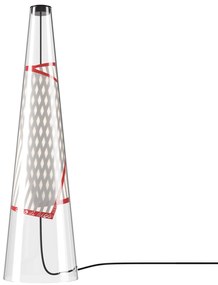 Lodes 21080 6027 Cono di Luce, designová stolní lampa sklo/červená 7,5W LED 2700K, výška 50,2cm