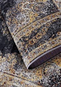 Kusový koberec Villeroy & Boch 106065 Antracite, Gold – na von aj na doma, 200x285, žltá, chodba / predsieň, Villeroy & Boch