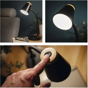 EMOS Černá LED stolní lampička Tara 4,5W Z7641B