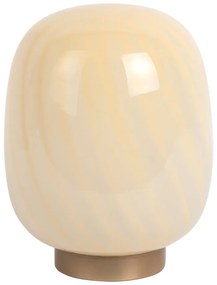Světle žlutá stolní lampa se skleněným stínidlem (výška 20 cm) Summer Globe – Leitmotiv