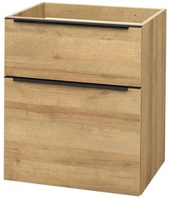 Mereo Mereo, Mailo, koupelnová skříňka 61 cm, bílá, dub, antracit, CN520SB