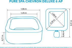 Intex | Vířivý bazén Pure Spa Chevron Deluxe 6 NP | 11400292