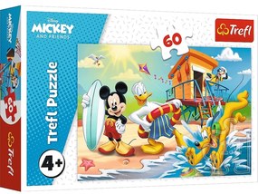 Trefl Puzzle Mickey Mouse na pláži, 60 dílků