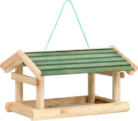 Krmítko pro ptáky masivní dřevo 35 x 29,5 x 21 cm 314819