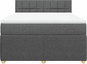 Box spring postel s matrací tmavě šedá 160x200 cm textil 3287508