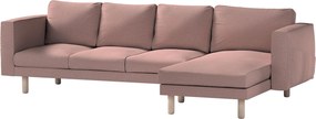Potah na pohovku IKEA Norsborg 4-místná se šezlongem barva růžová látka pletený vzor