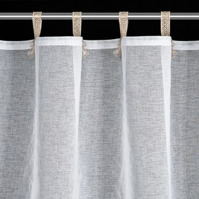 ZÁCLONA NA POUTKÁCH MELISA 140X250 CM BÍLÁ