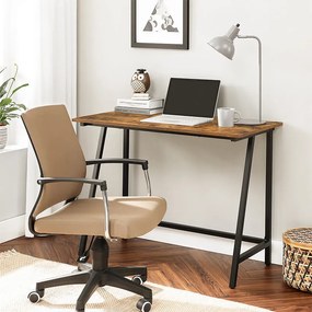 Vasagle Industriální kancelářský stůl, hnědá, 100x50x75cm