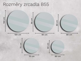 Zlaté zrcadlo Base B55 60×60