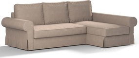 Potah na pohovku IKEA Backabro rozkládací se šezlongem barva béžová látka pletený vzor