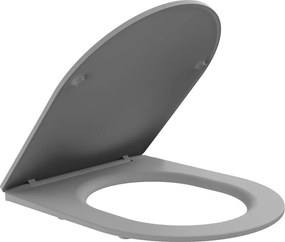 Mexen, pomalu padající sedátko Slim, duroplast, světle šedá matná - 39740061