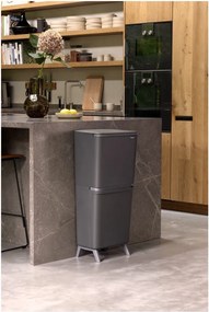 Tmavě šedý plastový odpadkový koš 20+25 l na tříděný odpad SortUp Recycle Hi – Brabantia