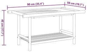 Konferenční stolek 90 x 50 x 45 cm bambus