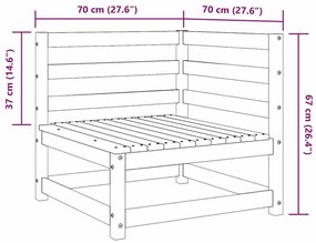 vidaXL Marketos Zahradní rohové pohovky 2 ks bílé masivní borové dřevo