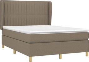 Box spring postel s matrací taupe 140x200 cm textil 3128689