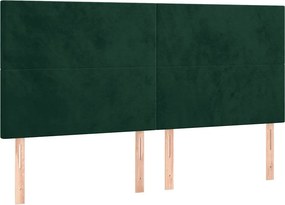 Rám postele s čelem tmavě zelený 180x200 cm samet 3125650