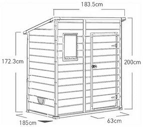 Keter Zahradní domek MANOR PENT BEIGE 184x185x201cm