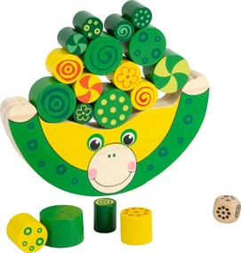 Dřevěná motorická hra KVAK zeleno-žlutá
