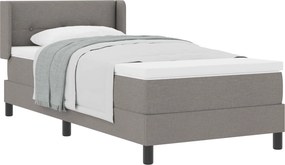 Postel s boxspringem s čelo Taupe 200 x 100 cm textil 3341094