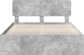Rám postele Betonově šedá 150 x 200 cm Masivní borové dřevo 3412063