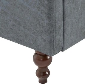 Křeslo šedé textil 247158