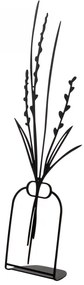 Kovová dekorace Flowerpot III 44 cm černá