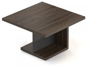 Jednací stůl Lineart 120 x 120 cm / Tmavý jilm a antracit