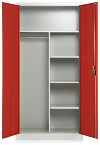 Rauman Univerzální skříň, 90 x 45 x 185 cm, cylindrický zámek - červená