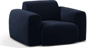 Tmavě modré sametové křeslo Molino – Micadoni