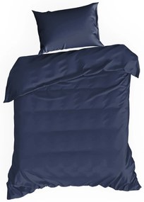 SATÉNOVÉ POVLEČENÍ DINA 200X220 CM 2 KS 70X80 CM TMAVĚMODRÉ