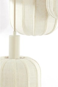 Krémové závěsné svítidlo s textilním stínidlem ø 50 cm Tufia – Light &amp; Living