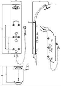 SCHÜTTE Skleněný sprchový panel a termostatická baterie LANZAROTE bílý - Default Title