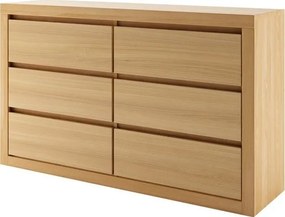 Casarredo - Komfort nábytek Komoda DK-412 se 6 zásuvkami, masiv | barva: moření lausane