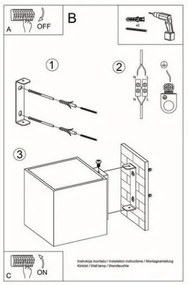 Nástěnné svítidlo SOLLUX Quad G9 1x40W bez zdroje SL.0487 beton
