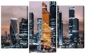 Vícedílný obraz Panorama Centra Moskvy A Mrakodrapů Nedostatek Nedostatek Přírodní plátno 150x100