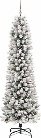 Umělý vánoční stromeček Bílá 210 cm PVC, kov a plast 3396119