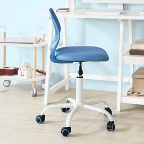 Sobuy FST64-BL Psací židle Stolní židle Dětská otočná židle Otočná židle Kancelářská židle Modrá Výška sedáku: 46-58cm